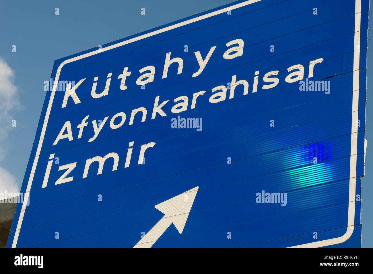 Turkish Road Signboard, Tepebasi district in Eskisehir / TURKEY Stock ...