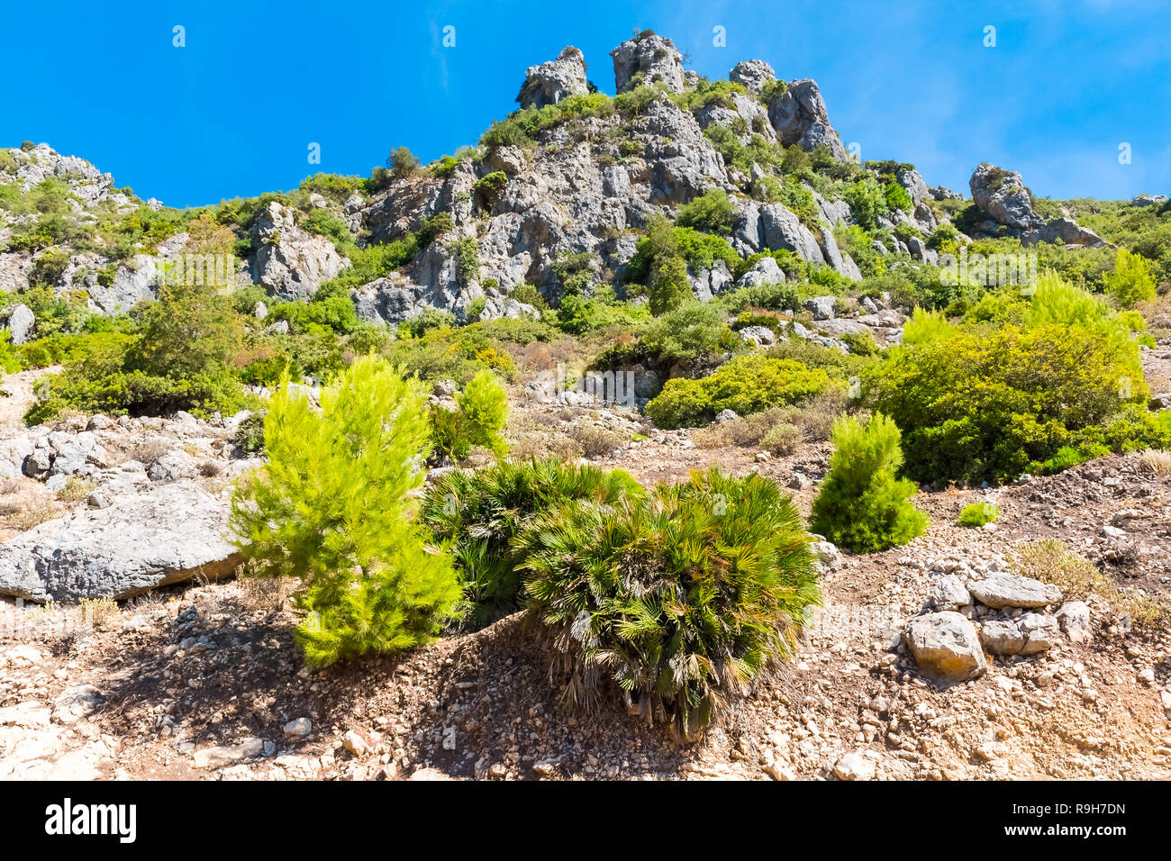 Hiking in Morocco's Rif Mountains under Chefchaouen city, Morocco in ...