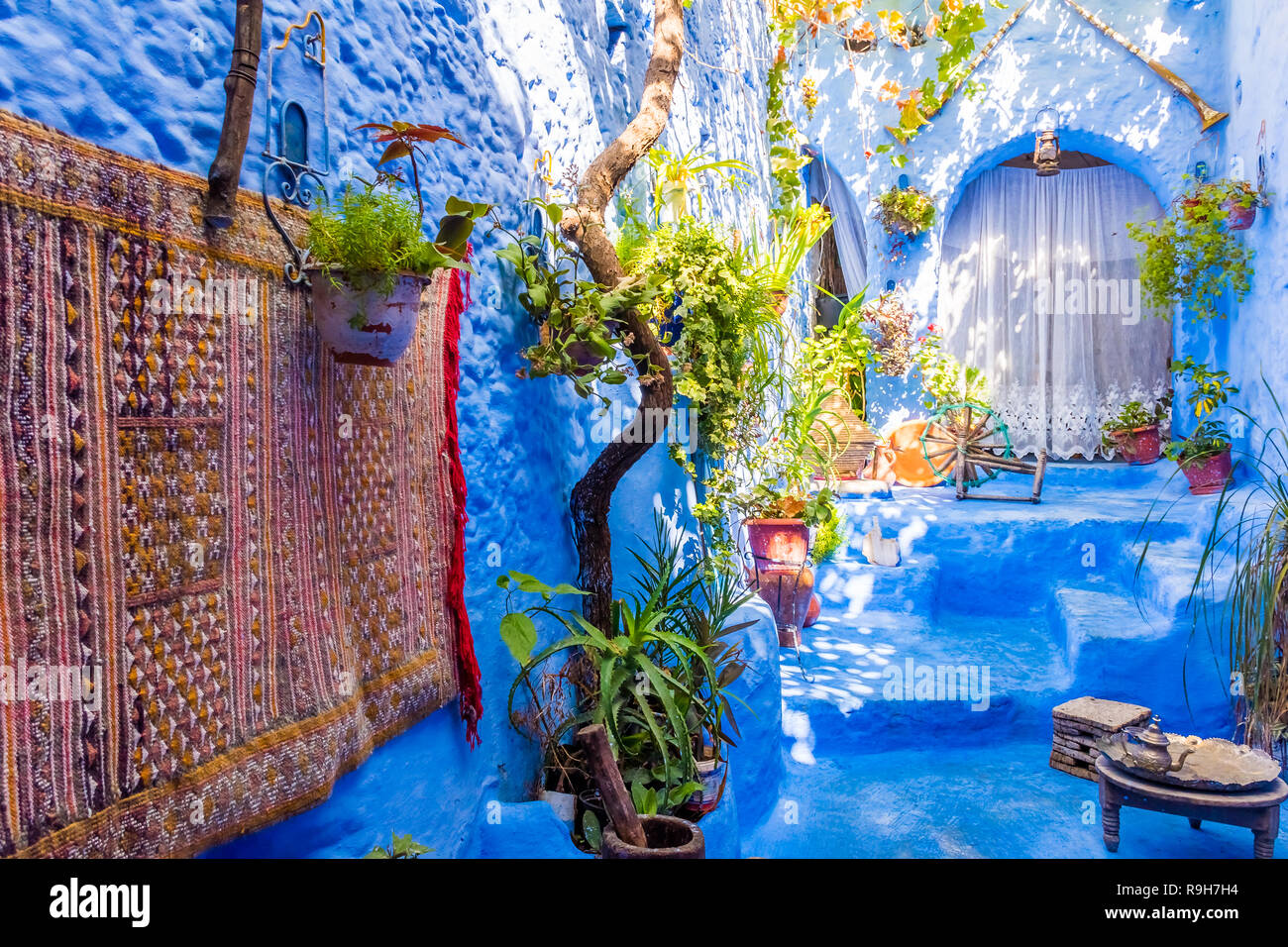 Traditional moroccan architectural details in Chefchaouen Morocco ...