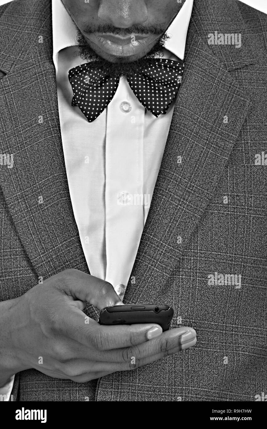 Hand holding touch phone Black and White Stock Photos & Images - Alamy