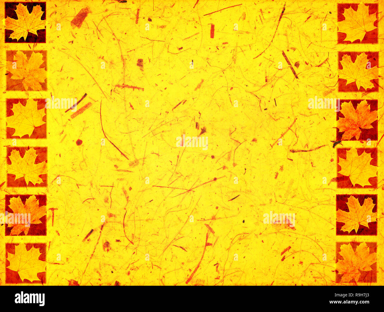 Grunge background with maple leaves and paper texture Stock Photo - Alamy