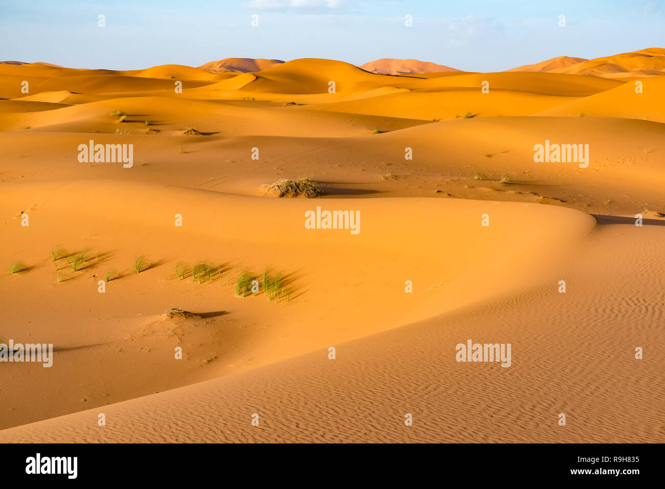 Beautiful landscape view of dunes Erg Chebbi, Sahara Desert, Merzouga ...