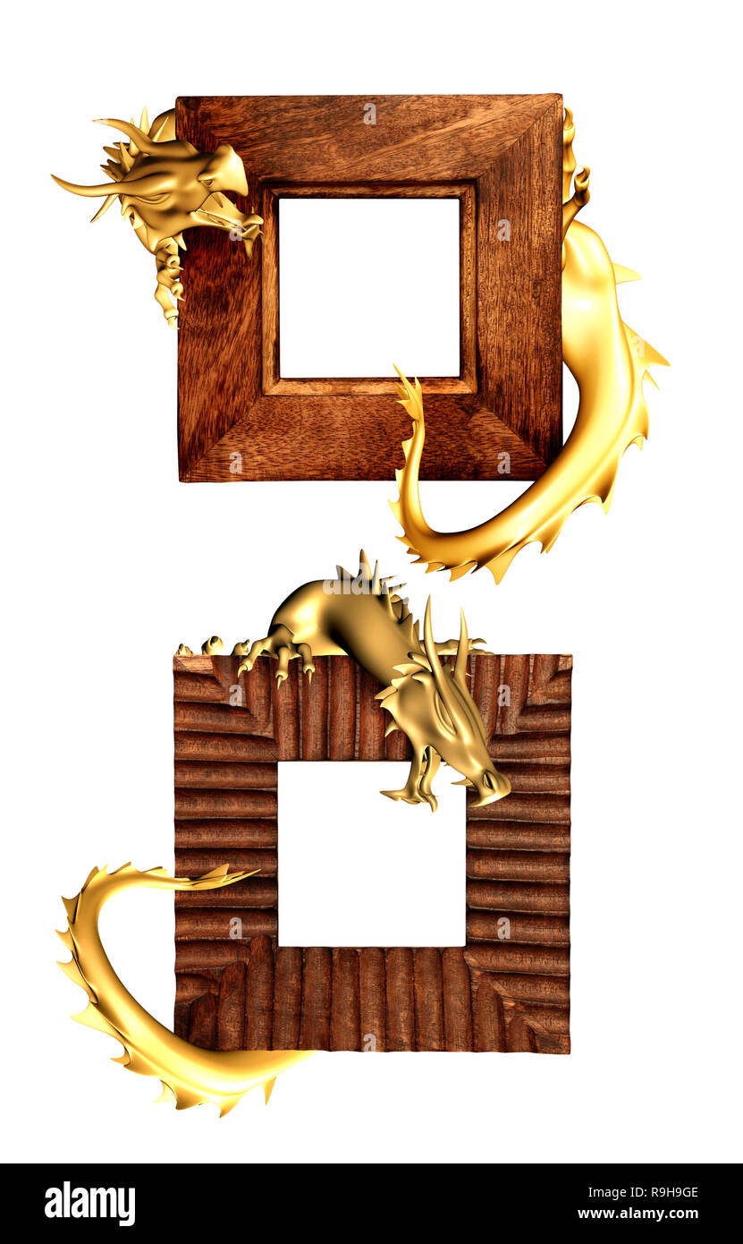 Eastern dragon frame hi-res stock photography and images - Alamy