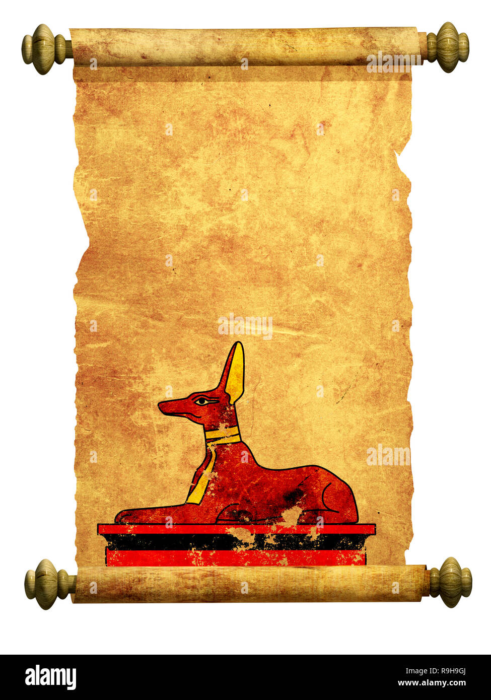 Ancient egyptian papyrus scroll Cut Out Stock Images & Pictures - Alamy