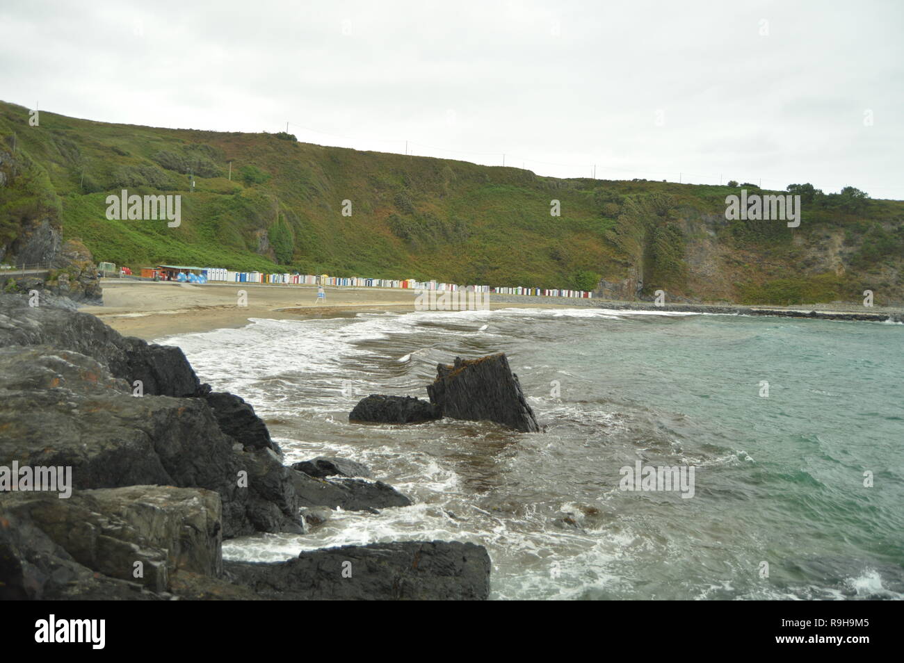 Luarca Beach With Its Picturesque And Colorful Changing Rooms In The ...