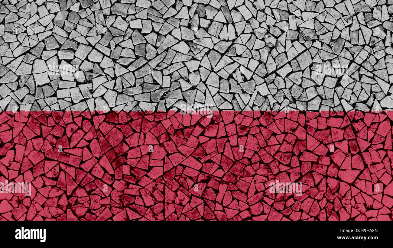 Mosaic Tiles Painting of Poland Flag, Background Texture Stock Photo ...