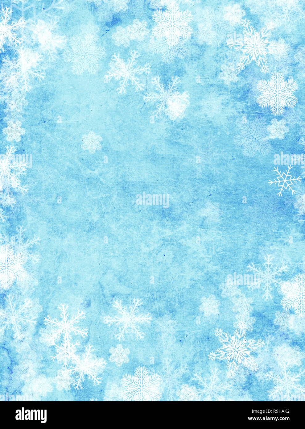 Vertical background of blue color with snowflakes Stock Photo - Alamy