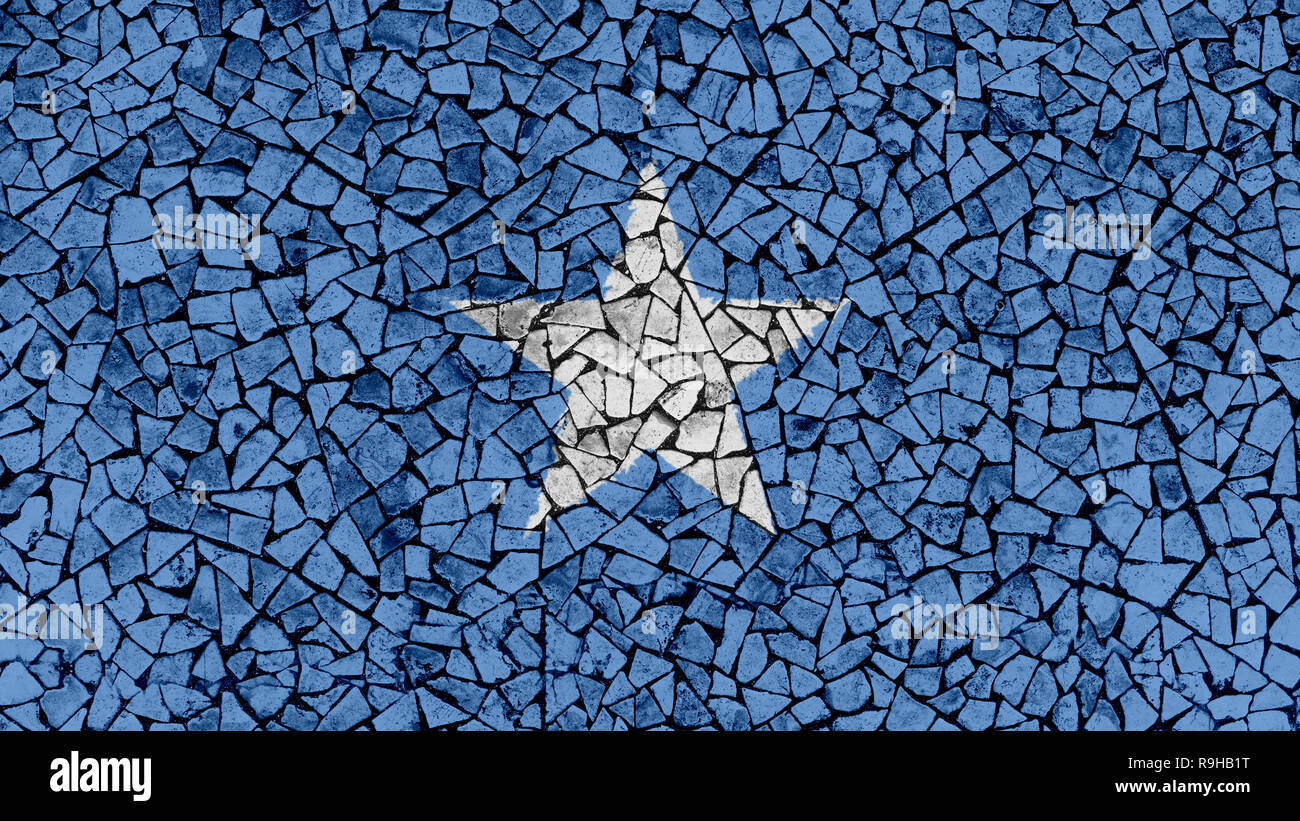 Mosaic Tiles Painting of Somalia Flag, Background Texture Stock Photo ...