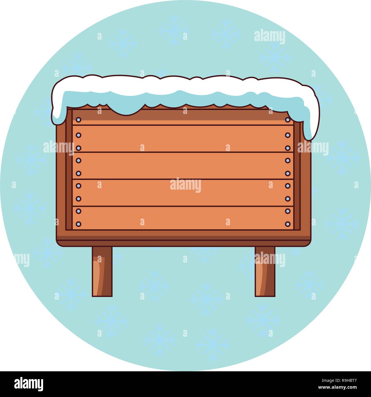 Blank wooden sign with snow Stock Vector Image & Art - Alamy