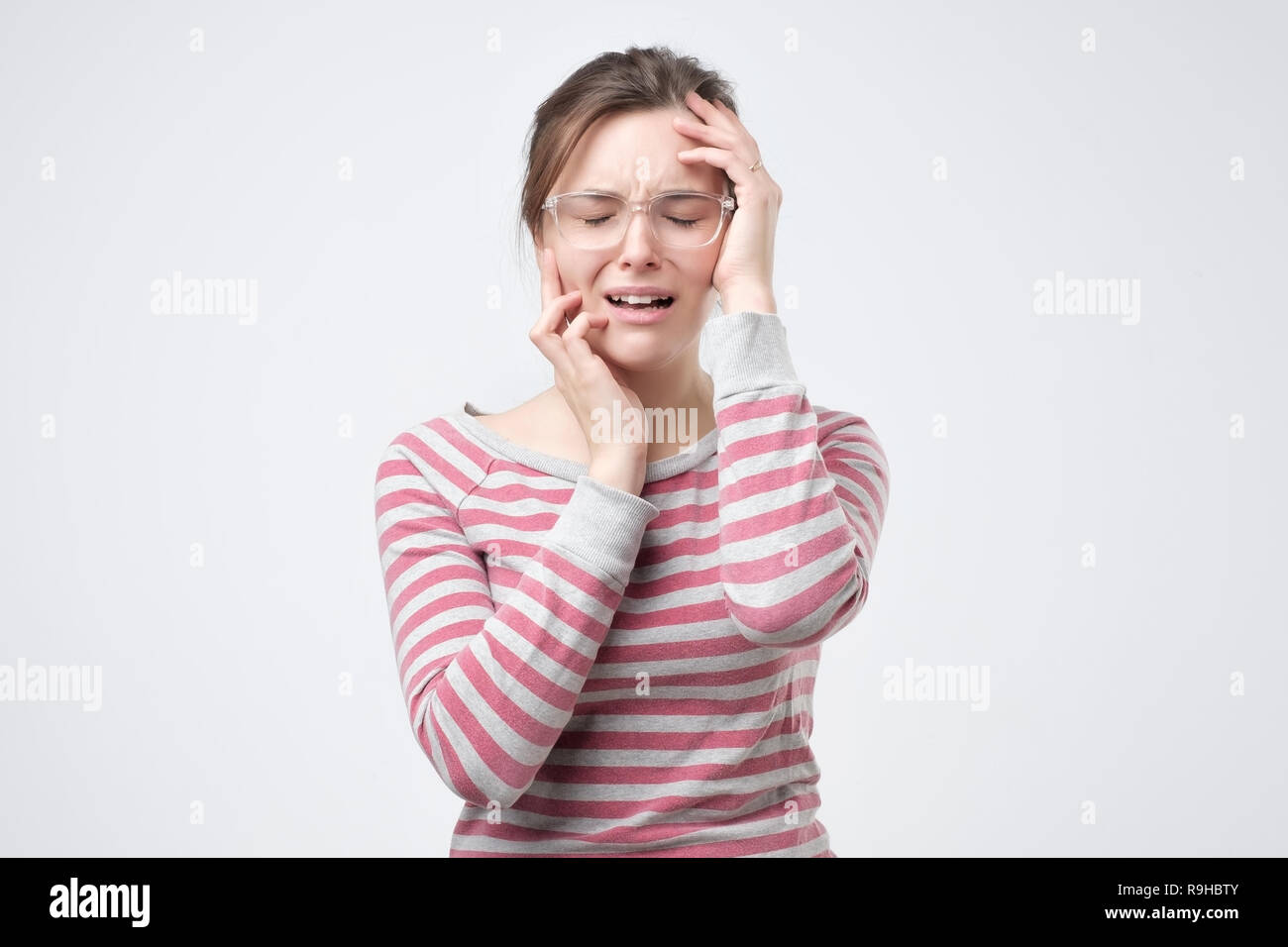 Displeased emotional female embarrassed hi-res stock photography and ...
