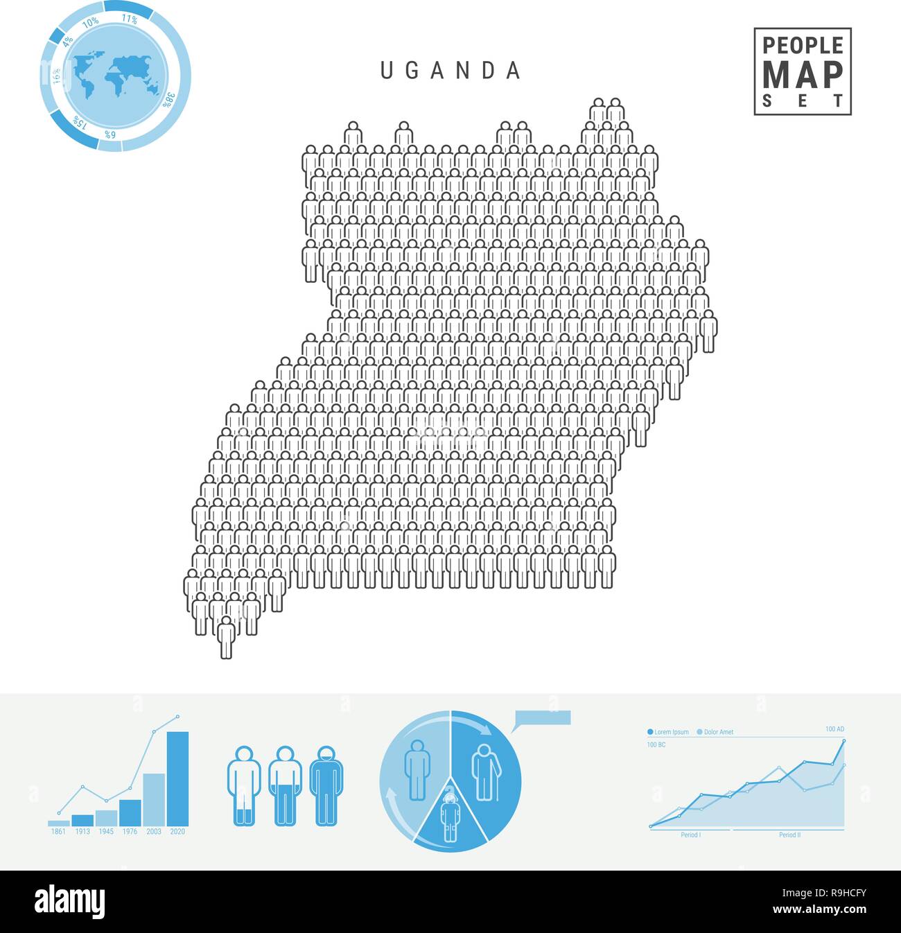 Uganda population Stock Vector Images - Alamy