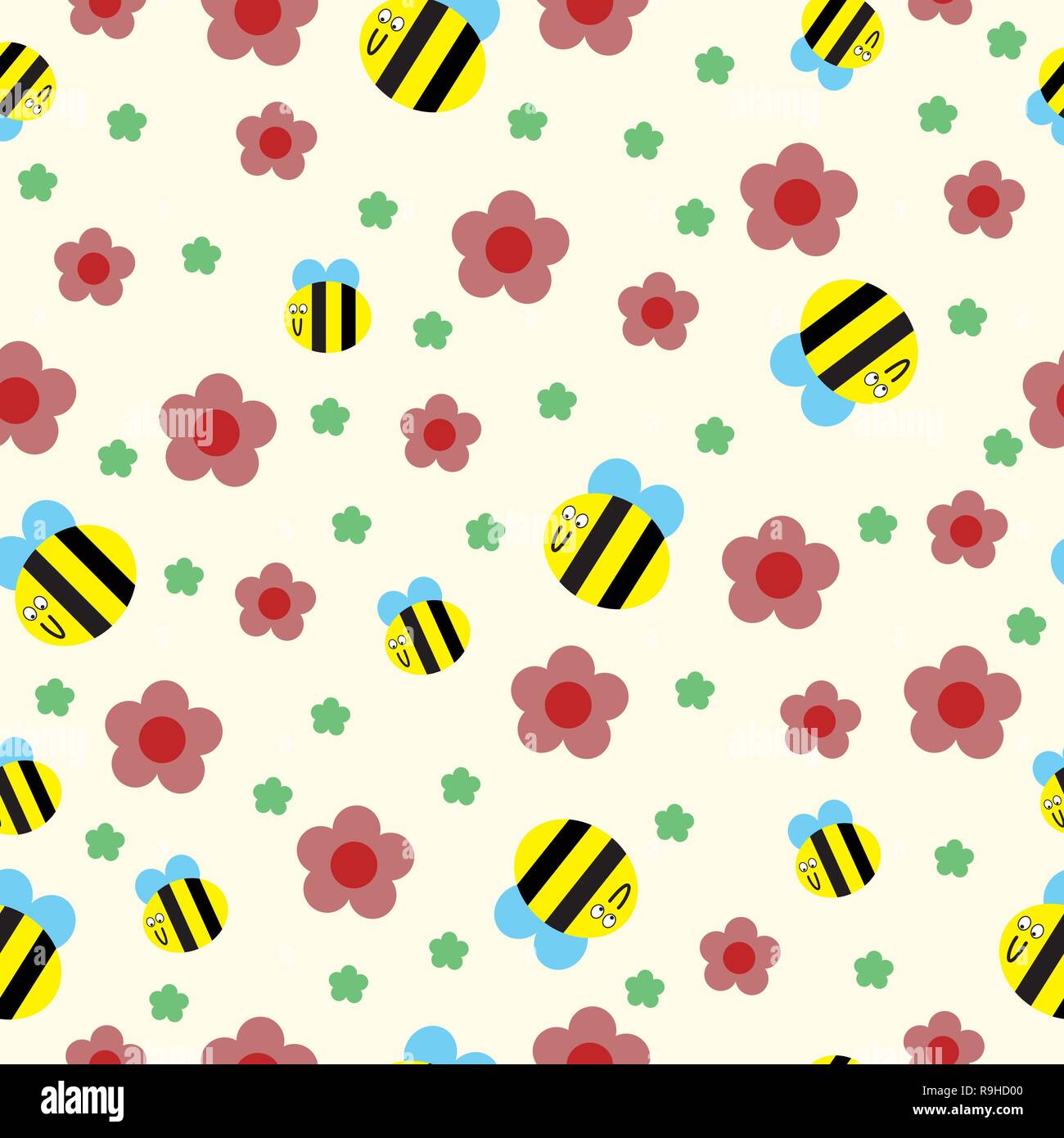 Bee flowers child Stock Vector Images - Alamy