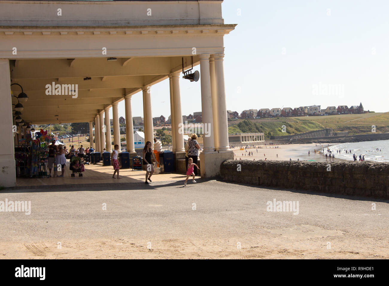 Summer family day out at the seaside in Barry South Wales Stock Photo ...