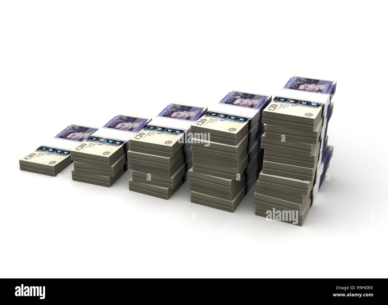 English Pound Bar Graph (Isolated on white background Stock Photo - Alamy