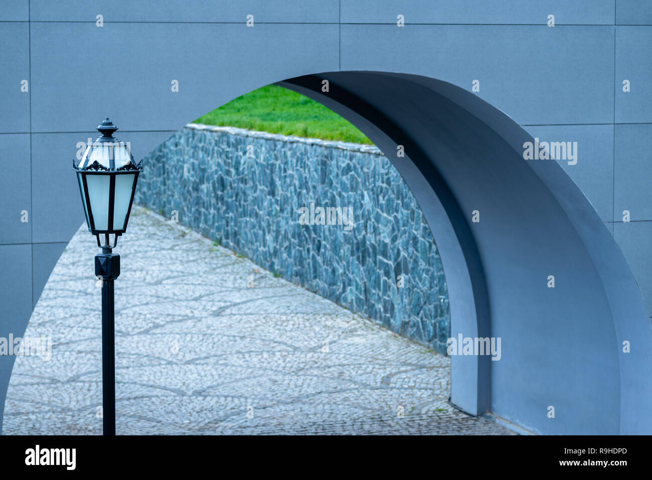 Street lantern on the background of the arch of the bridge Stock Photo ...