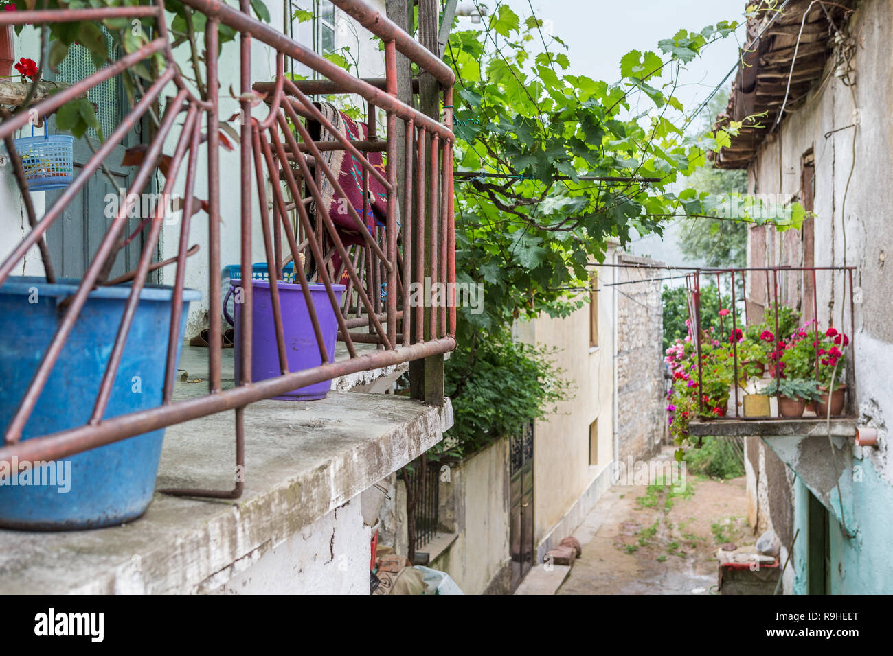 Lin village Albania Stock Photo - Alamy