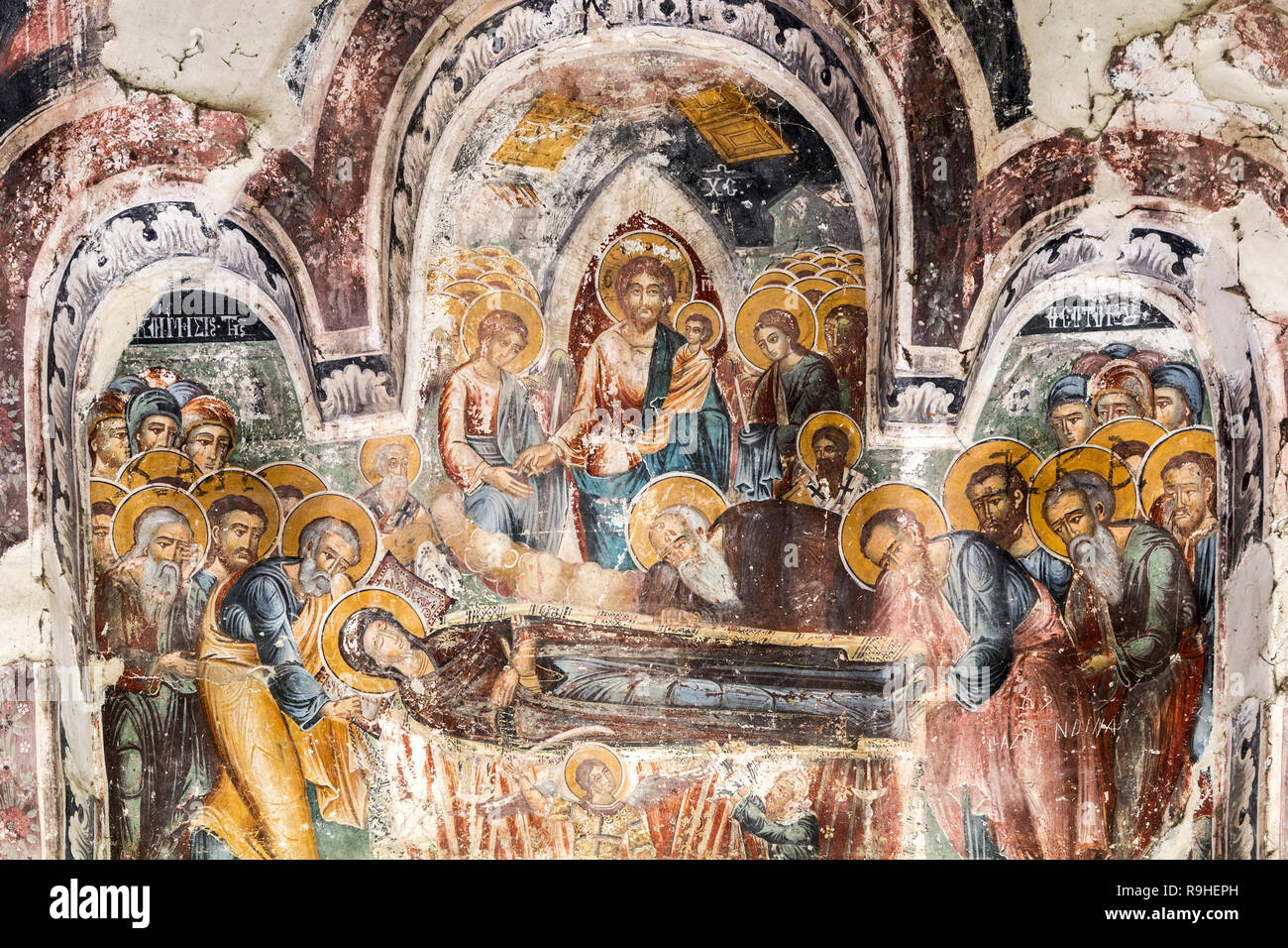 Murals Leusa church Permet Albania Stock Photo - Alamy