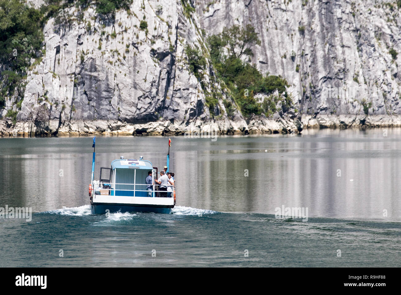 Passenger ferry Views from Lake Koman Ferry, Albania Stock Photo - Alamy