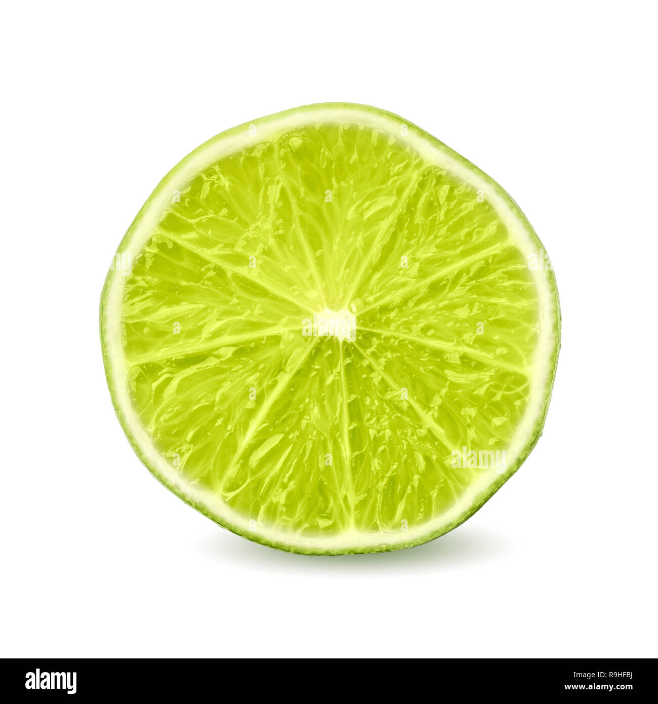 fresh juicy lime slice isolated on white background Stock Photo - Alamy