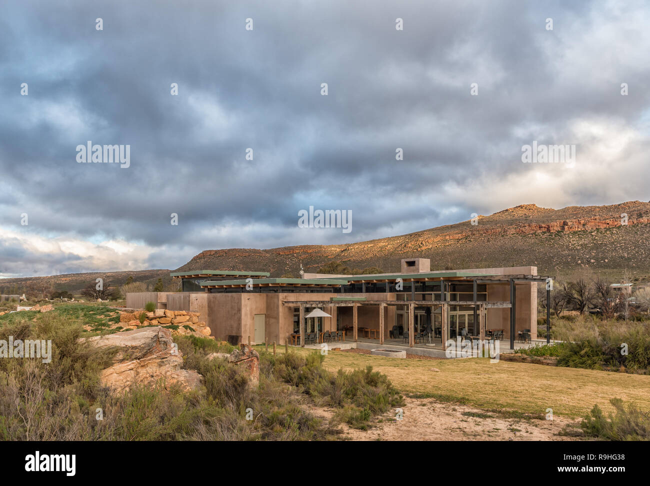 KROMRIVIER, SOUTH AFRICA, AUGUST 25, 2018: The restaurant, shop and ...