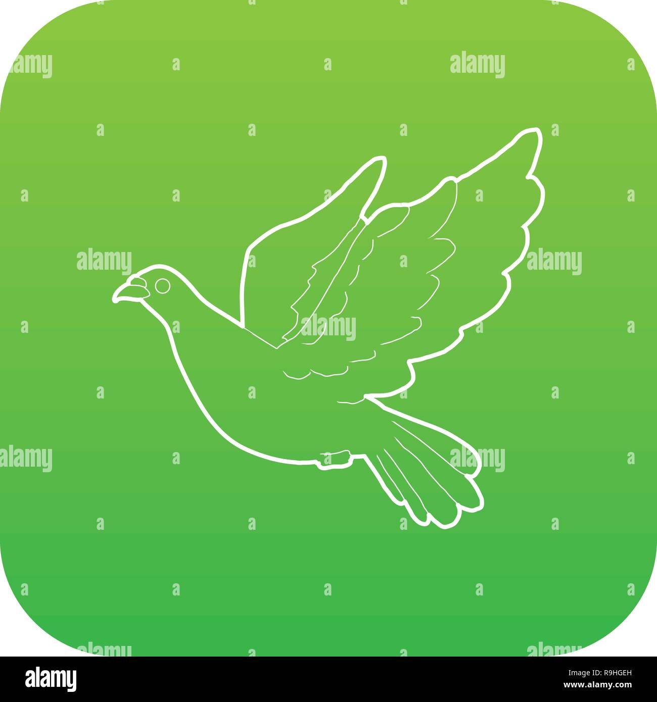 Dove icon green vector Stock Vector Image & Art - Alamy