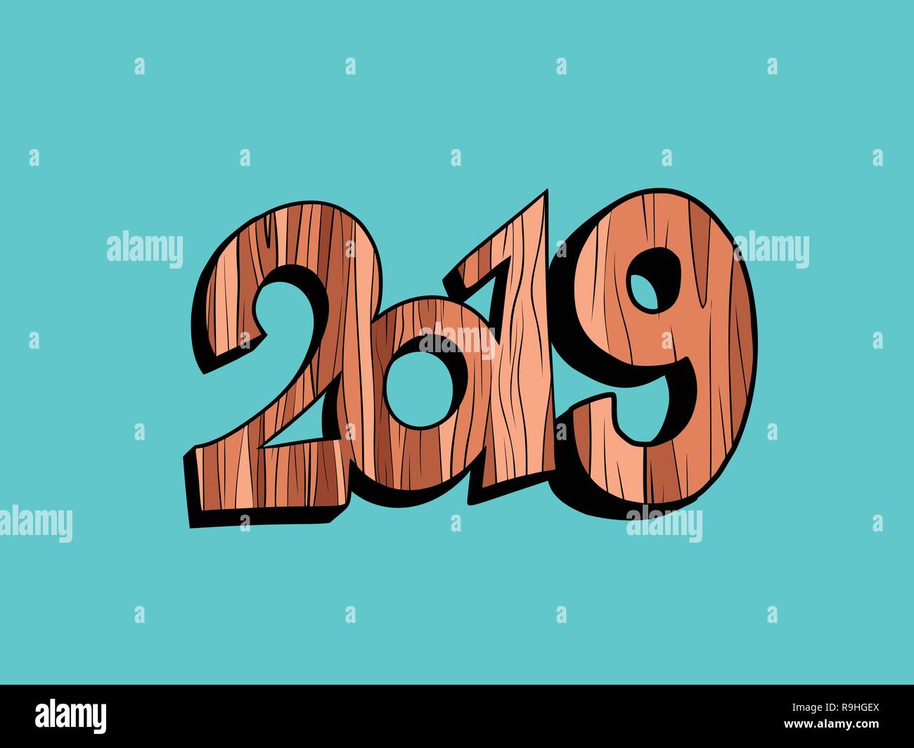2019 creative happy new Stock Vector Images - Alamy