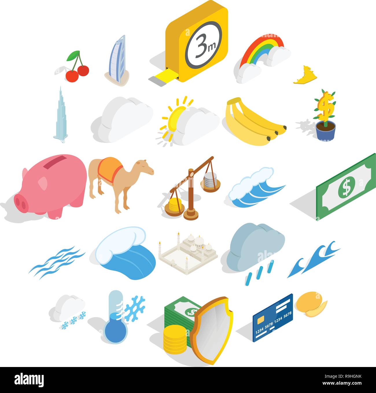 Multipurpose icons set, isometric style Stock Vector Image & Art - Alamy
