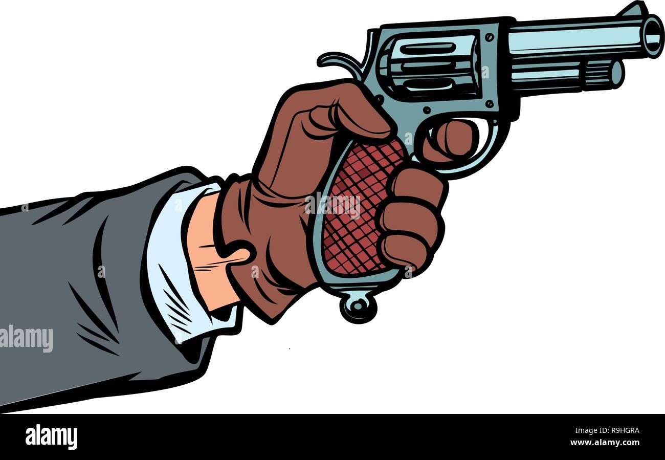 hand with a revolver Stock Vector Image & Art - Alamy