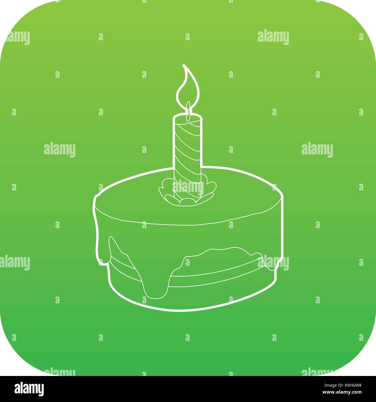 Cake icon green vector Stock Vector Image & Art - Alamy