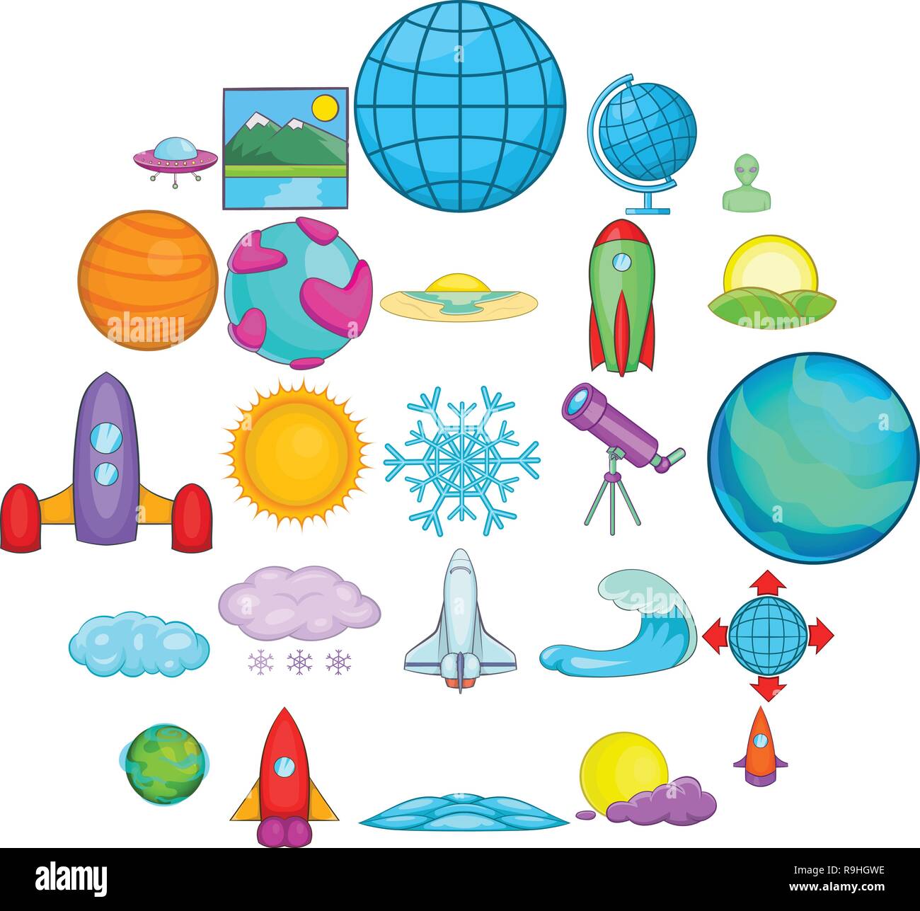 System icons set, cartoon style Stock Vector Image & Art - Alamy