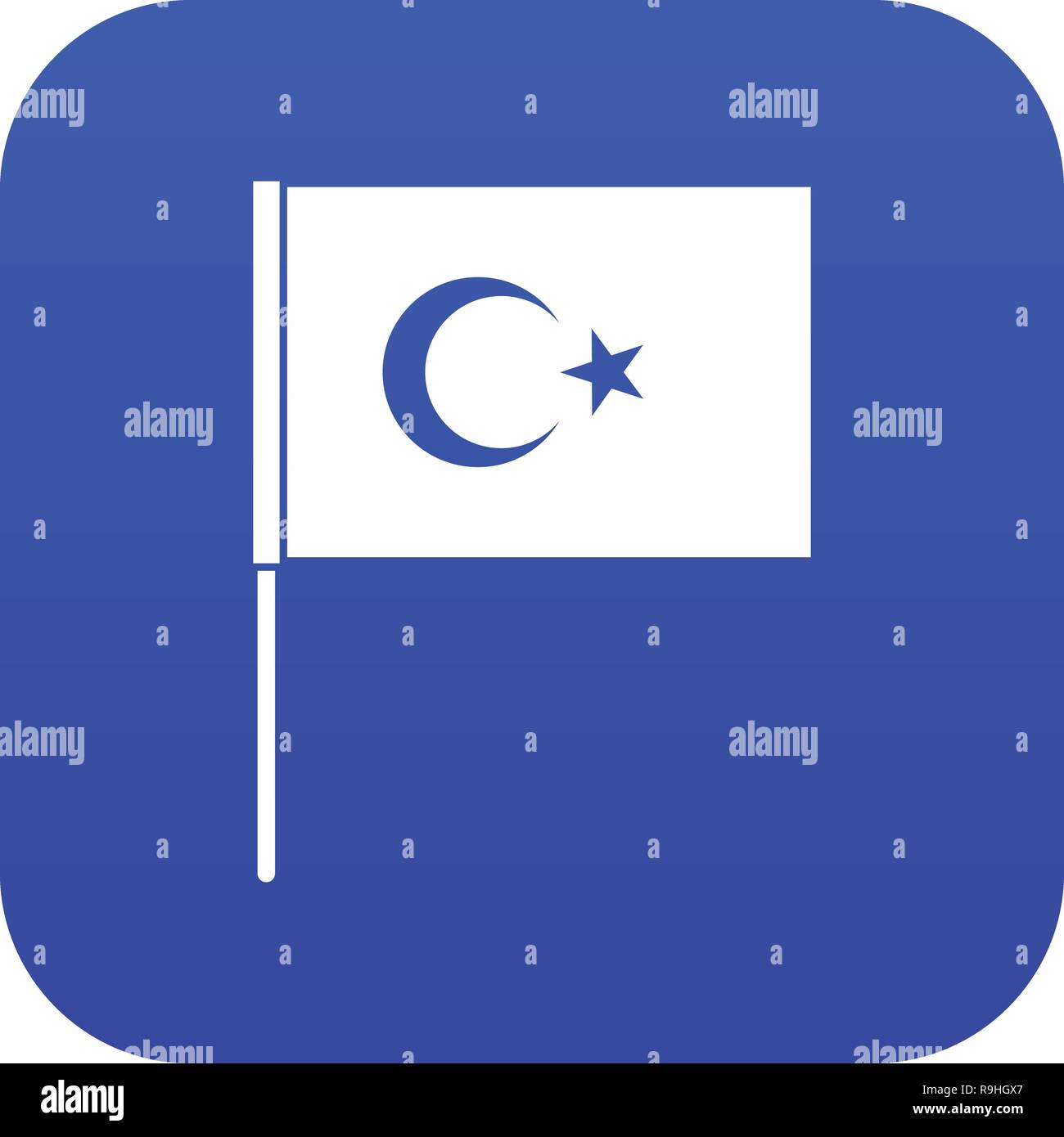 Turkish flag flying Stock Vector Images - Alamy