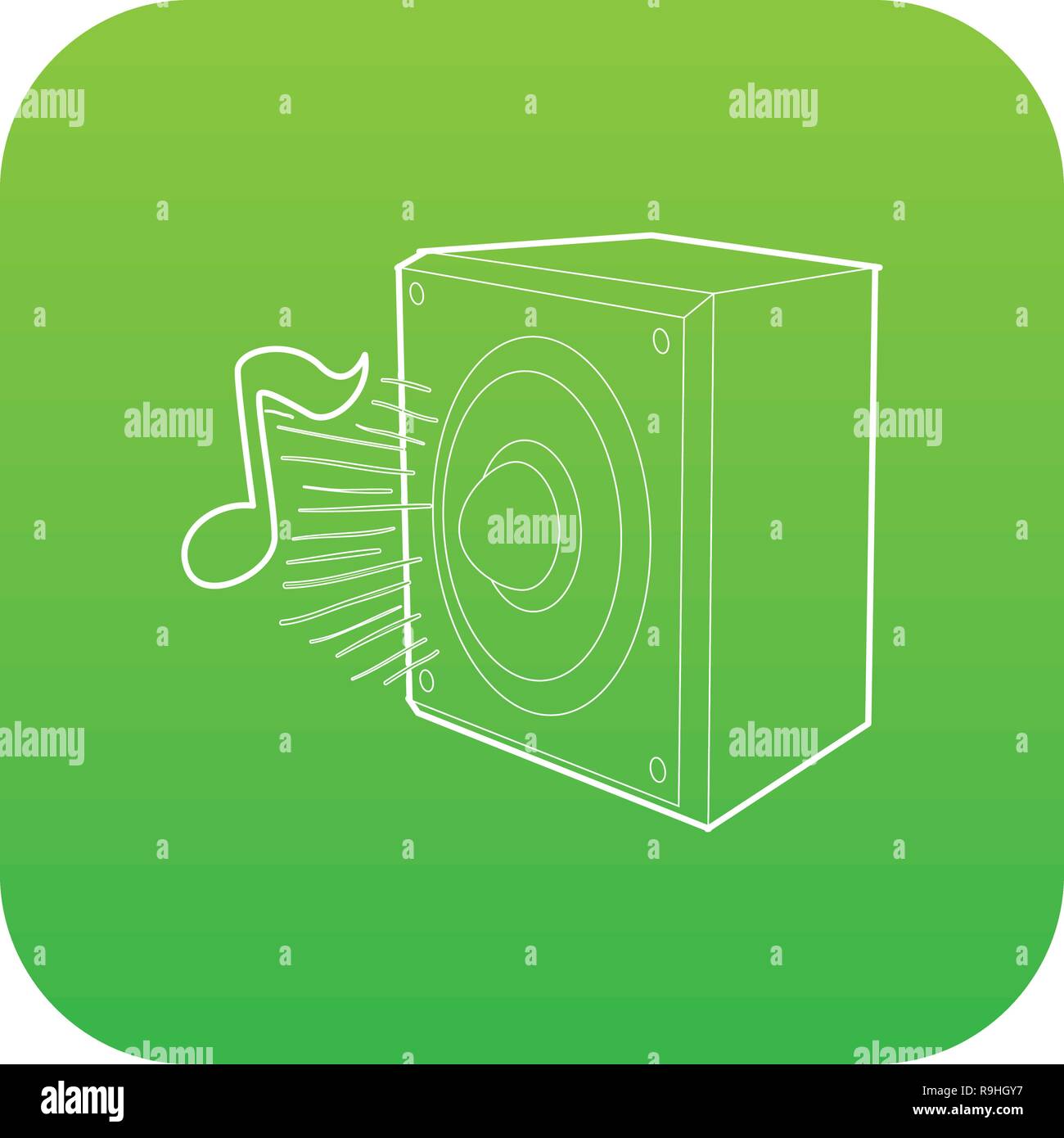 Radio icon green vector Stock Vector Image & Art - Alamy