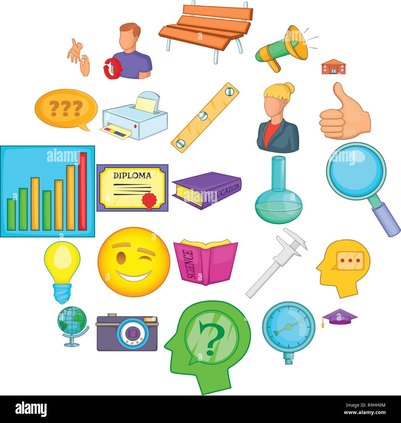 Research project icons set, cartoon style Stock Vector Image & Art - Alamy