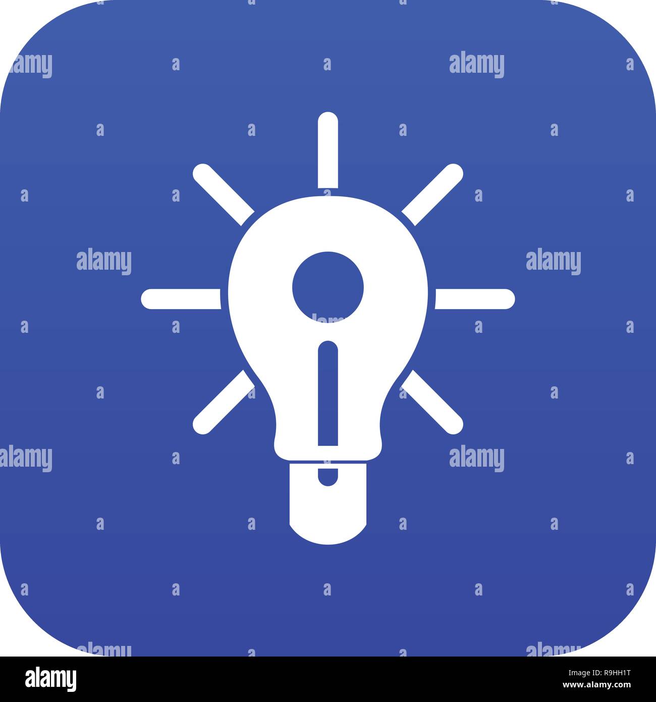 Glowing light bulb icon digital blue Stock Vector Image & Art - Alamy