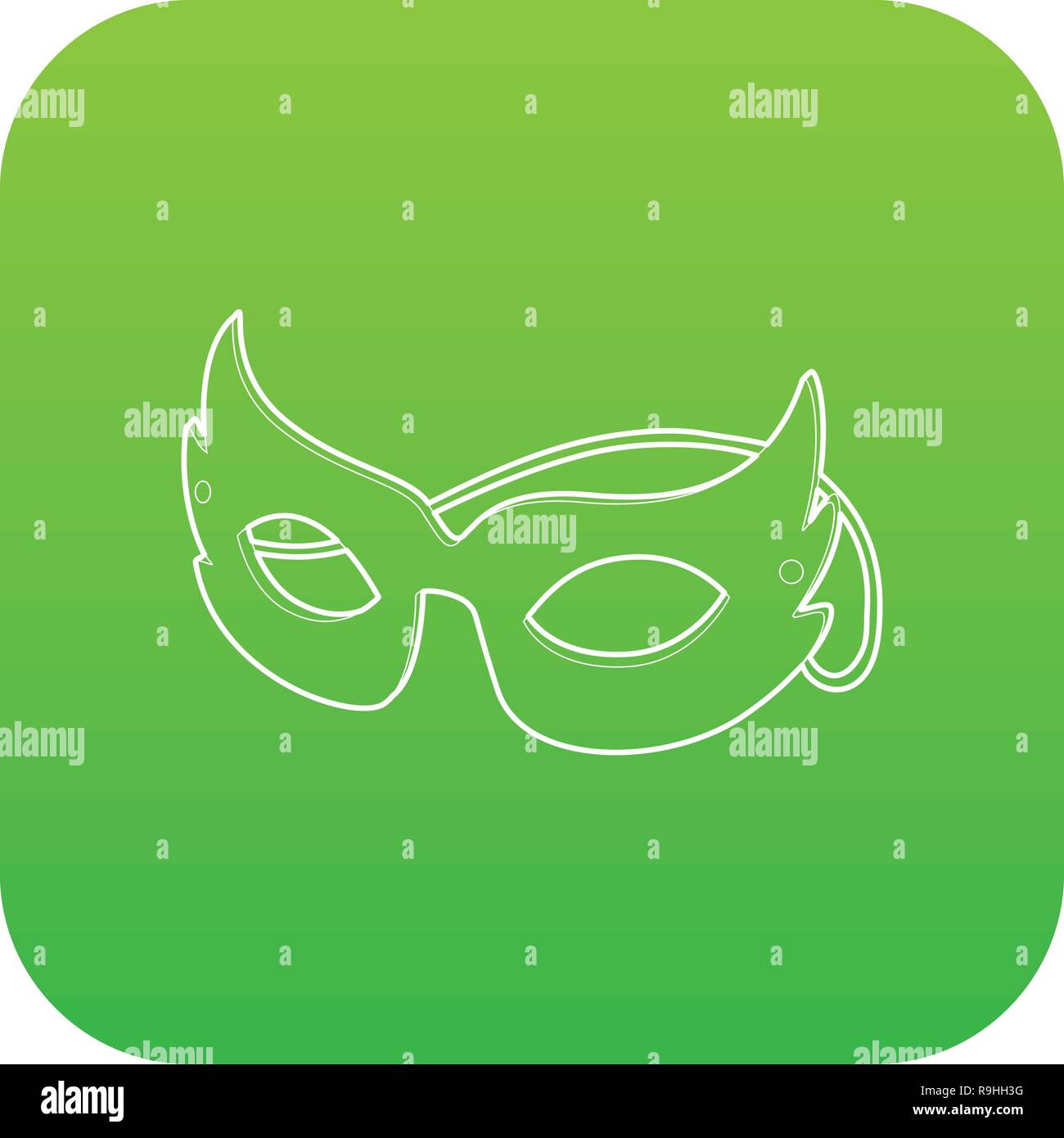 Mask icon green vector Stock Vector Image & Art - Alamy