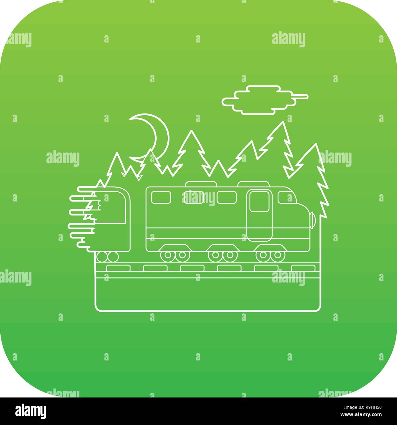 Railway through forest Stock Vector Images - Alamy