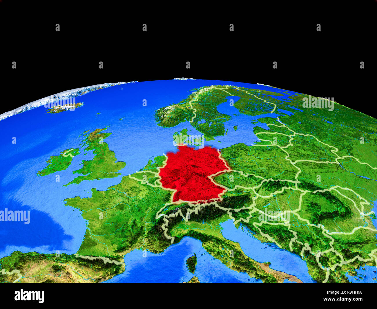 Political map europe countries german hi-res stock photography and ...