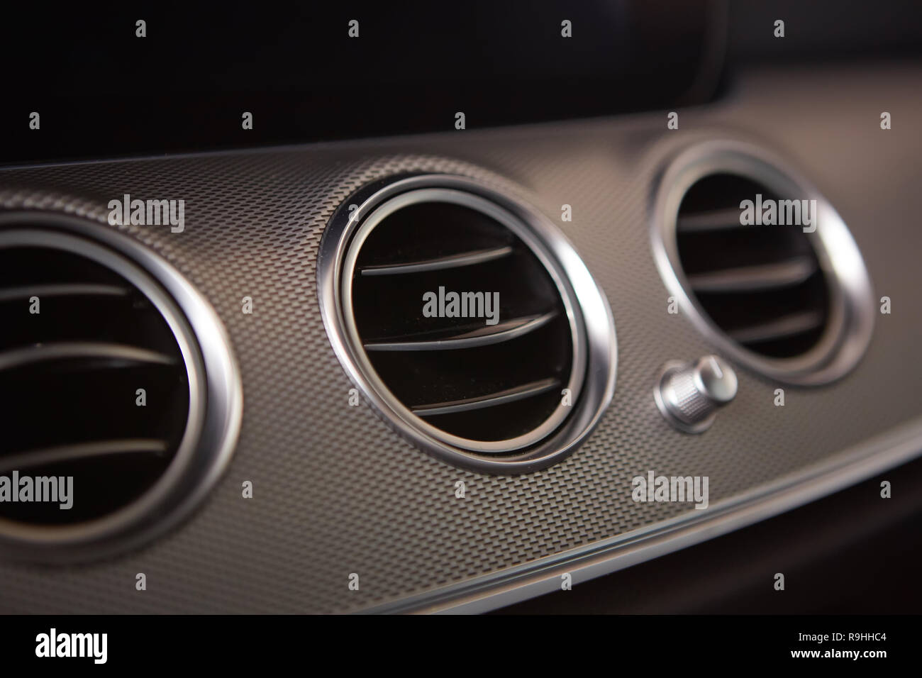 modern car interior, air conditioning hole. Close up Stock Photo - Alamy