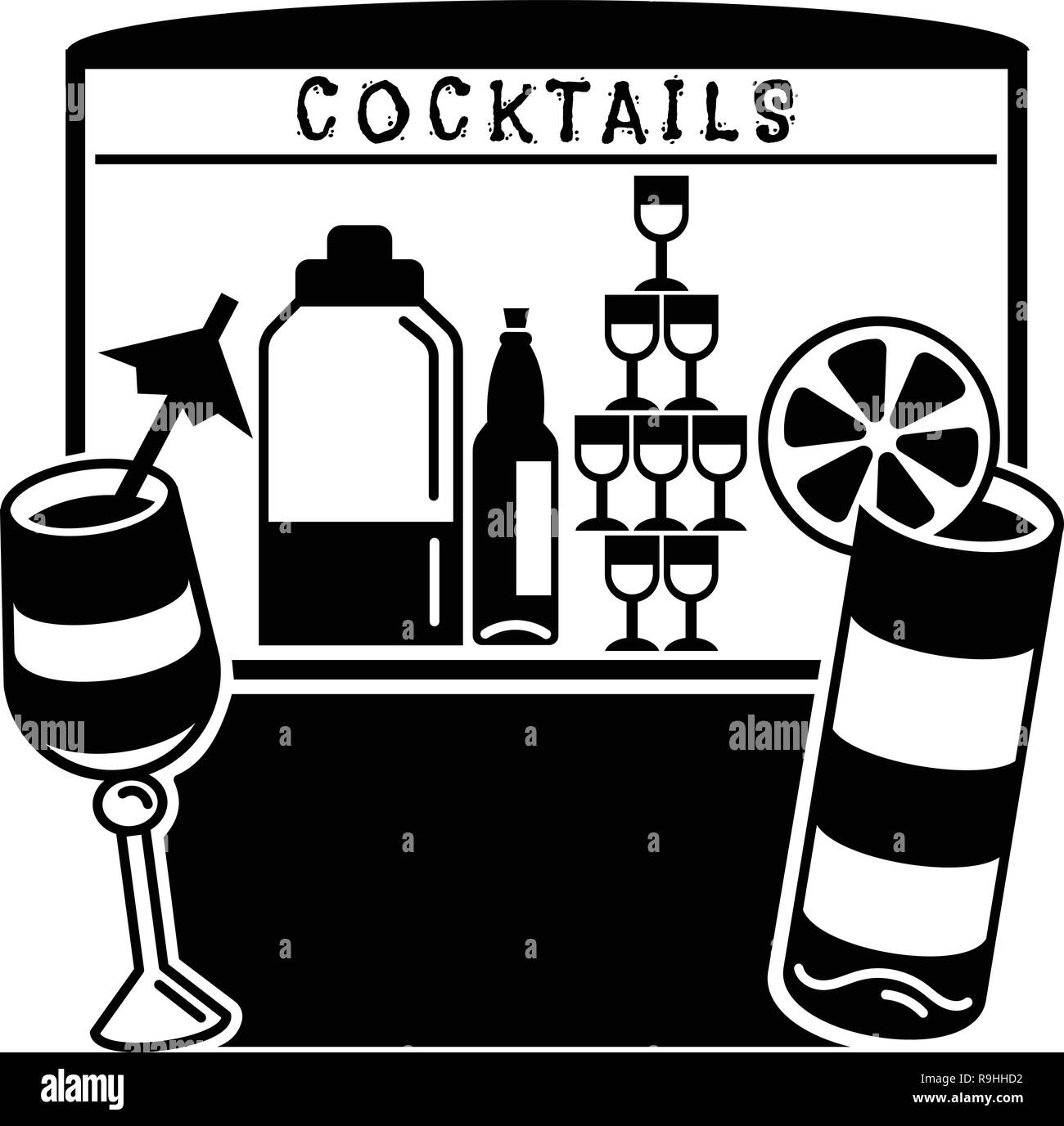 Cocktail kiosk icon, simple style Stock Vector Image & Art - Alamy