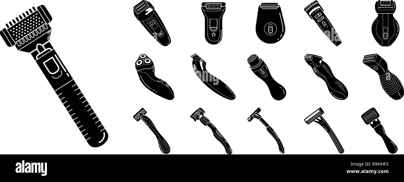 Shaver icon set, simple style Stock Vector Image & Art - Alamy