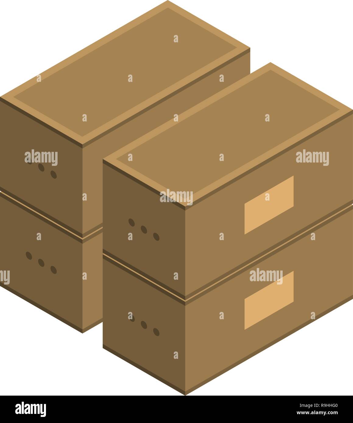 Stack of boxes office Stock Vector Images - Alamy