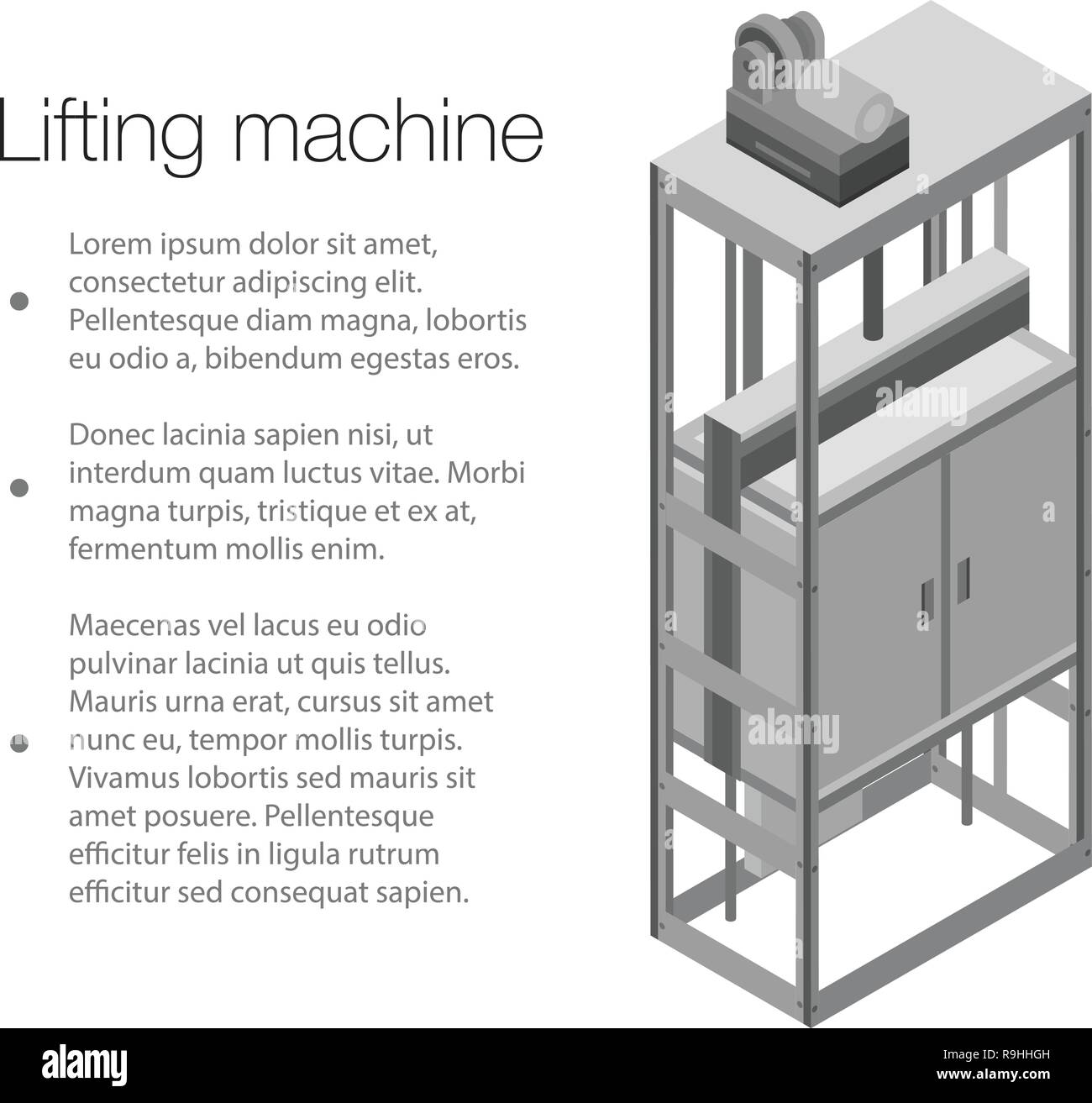 Lifting machine concept background, isometric style Stock Vector Image ...