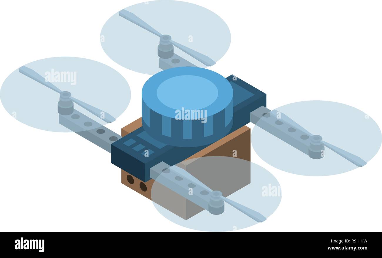 Delivery drone icon, isometric style Stock Vector Image & Art - Alamy