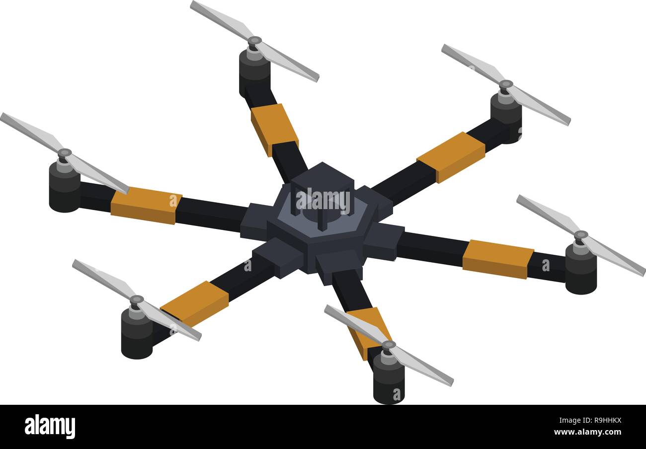 Six rotor drone icon, isometric style Stock Vector Image & Art - Alamy