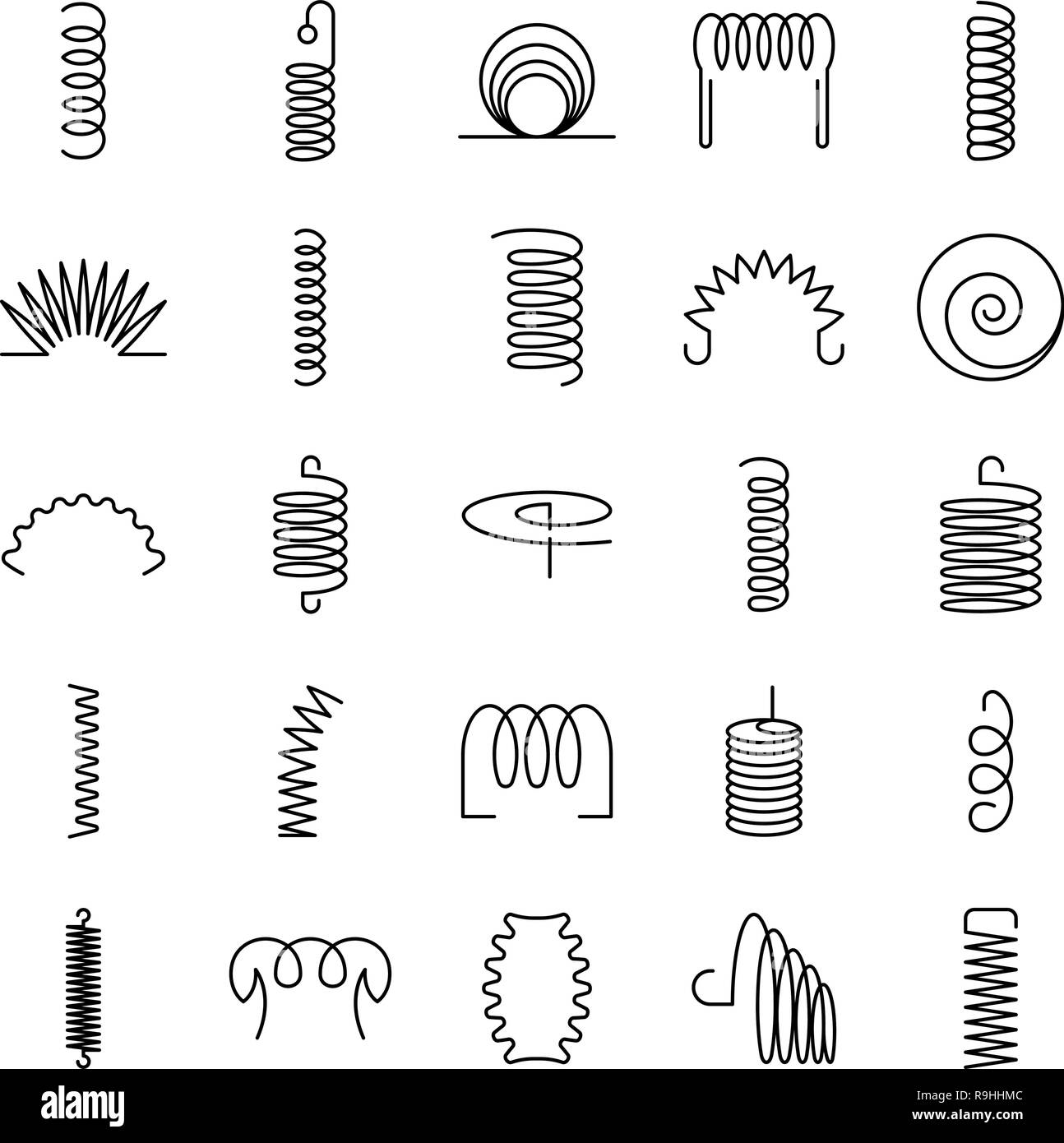 Metal spring coil copper hi-res stock photography and images - Alamy