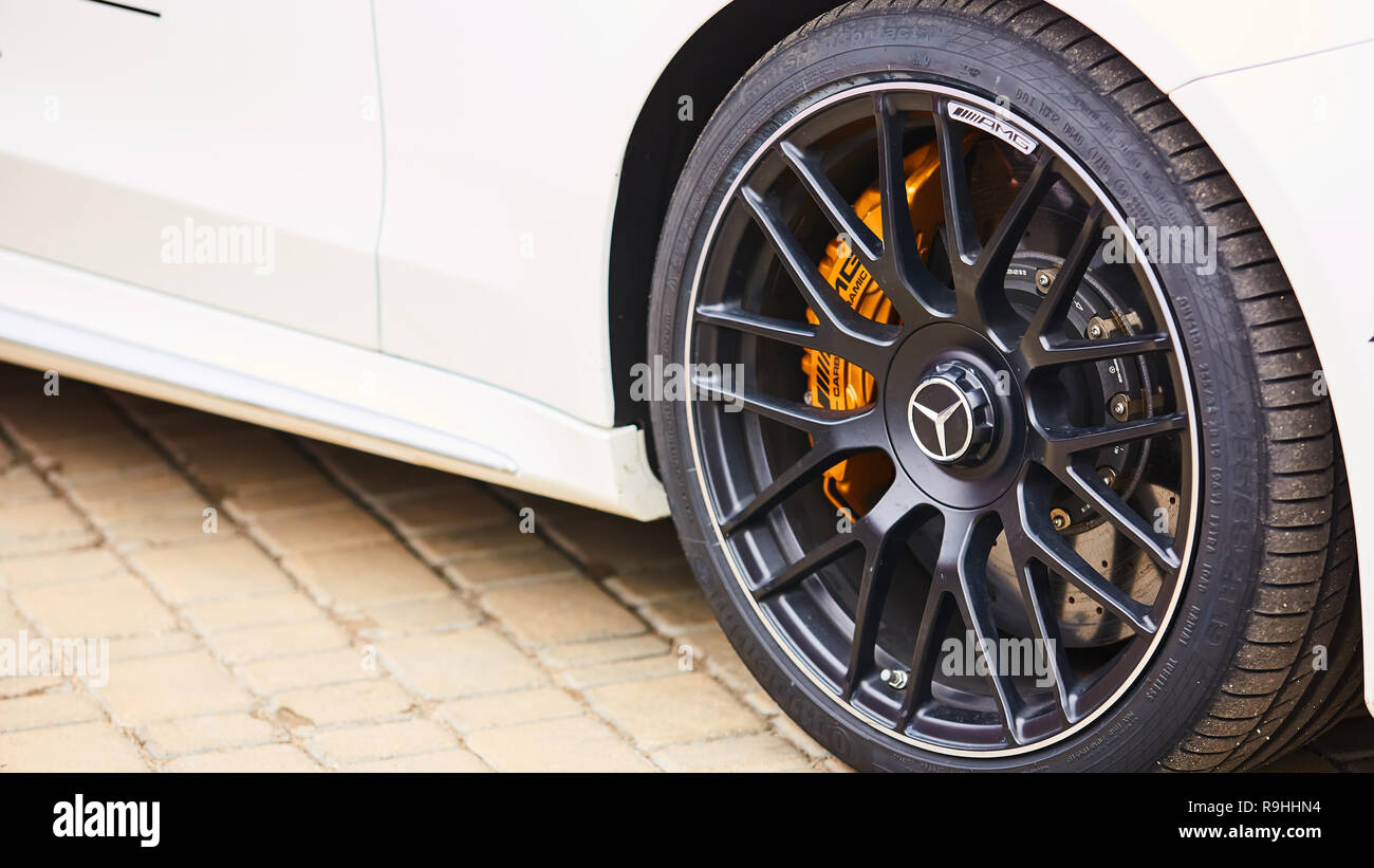 Kiev, Ukraine - OCTOBER 4, 2016: Mercedes Benz star experience. The ...