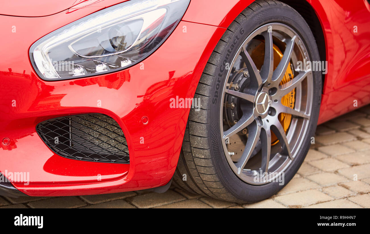 Kiev, Ukraine - OCTOBER 4, 2016: Mercedes Benz star experience. The ...