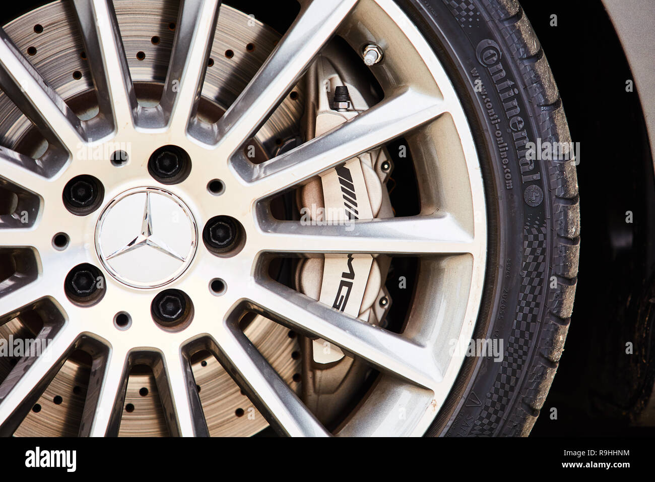 Kiev, Ukraine - OCTOBER 4, 2016: Mercedes Benz star experience. The ...