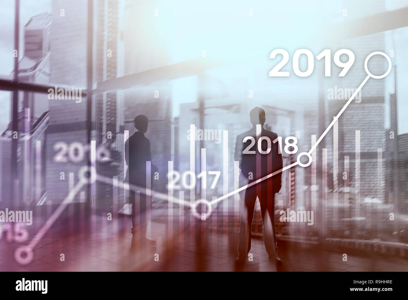 2019 Plan for Financial growth. Business and investment concept Stock ...