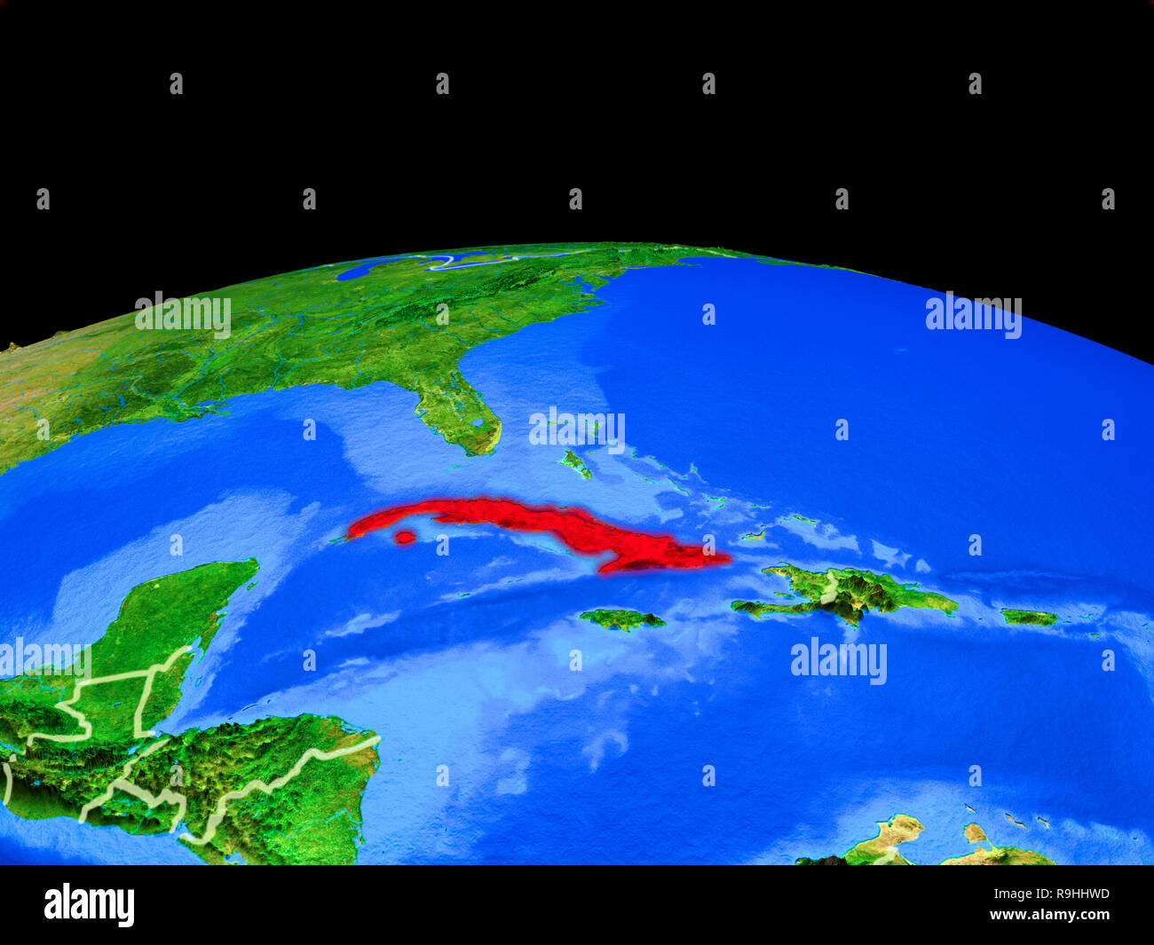 Cuba on model earth hi-res stock photography and images - Alamy